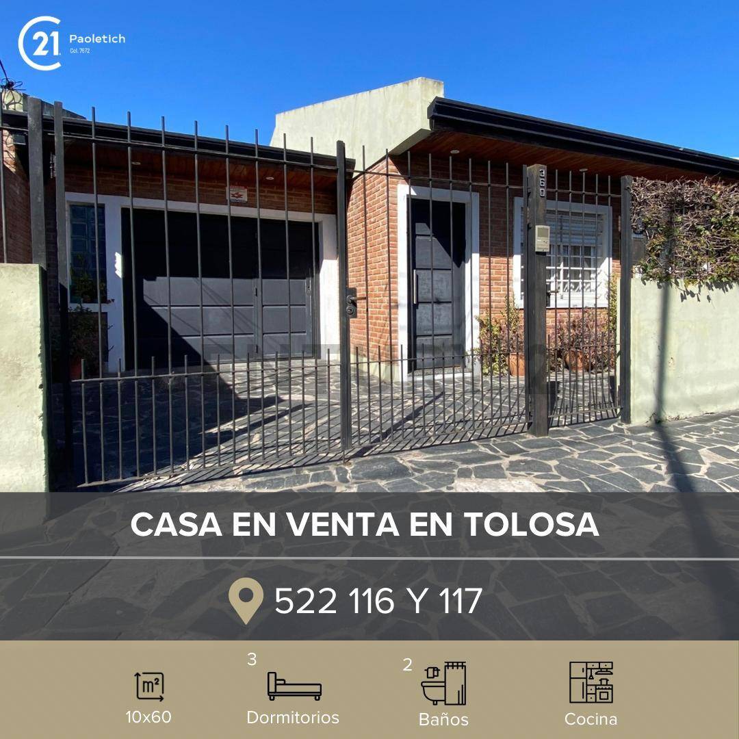 Venta de Casa en Tolosa, La Plata, GBA Sur